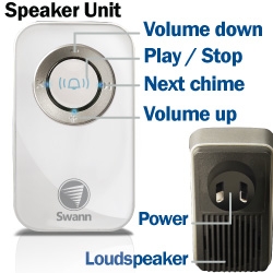 Swann DC820P Wireless Door Chime - 32 Selectable Chimes | Techtronics ...