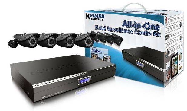 KGuard BR801-4CW214H 8 Channel DVR Combo Kit With 4 CCD camera ...