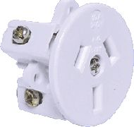 Mains GPO Flush Mount Round - White (Rear Wire Entry) (P8243 ...