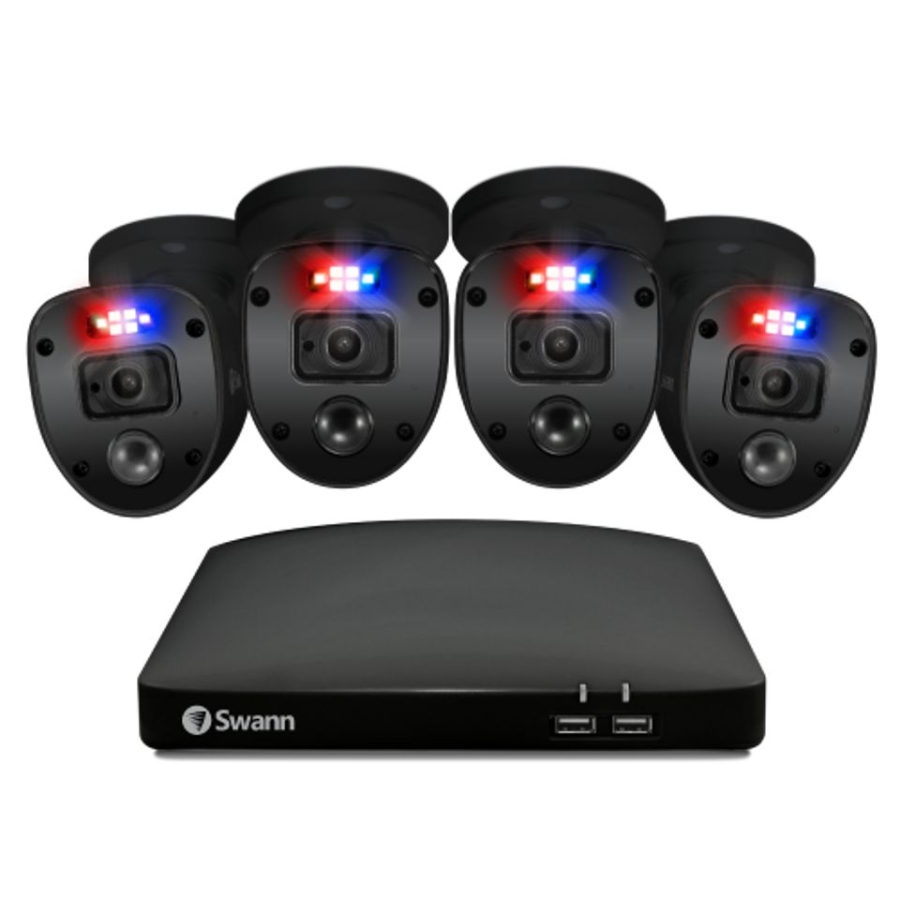Swann Black Enforcer 4 Camera 4 Channel 1080p Full HD DVR (SWDVK ...