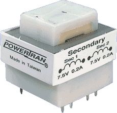 Powertran 3VA PCB Mount Transformer - 6+6V, Class B Insulation (M7012A ...