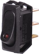 Slim Rocker Switch - Low Voltage, 25A, 12V, SPST (S3247) | Techtronics ...
